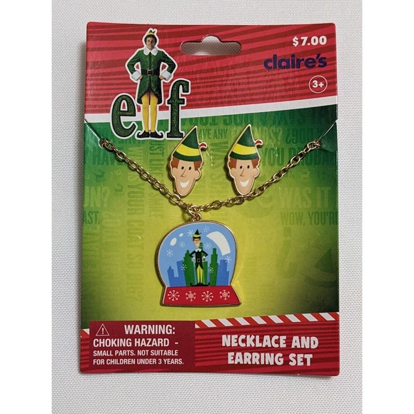 Claire’s | Jewelry | New Buddy The Elf Earring Necklace Set Claires ...